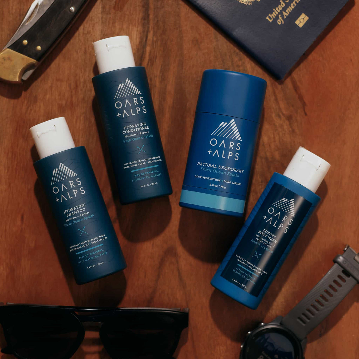 Travel Kit: Travel Shampoo, Conditioner, Body Wash + Deodorant