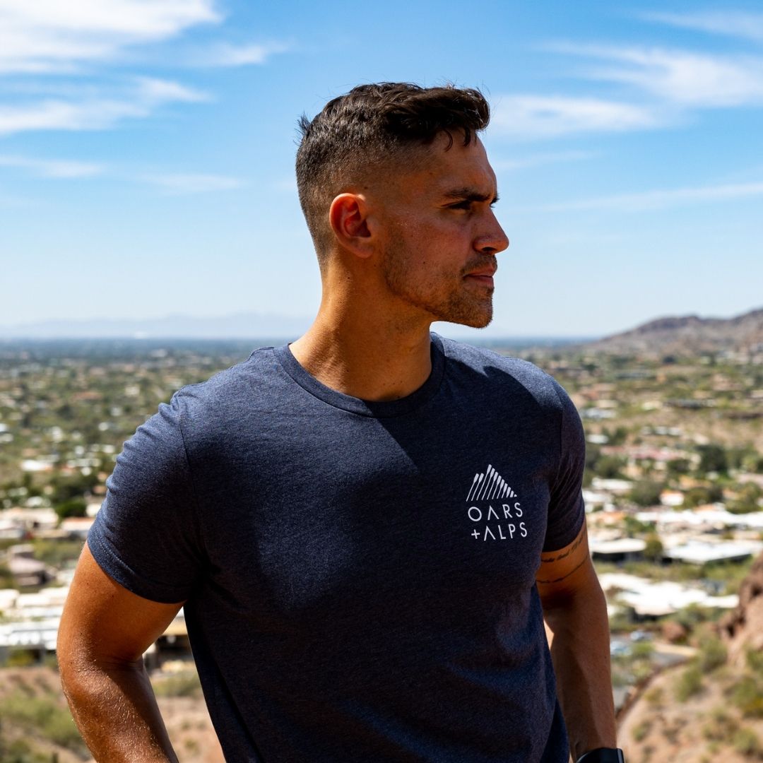 Navy Blue Branded T-Shirt | Oars + Alps Swag